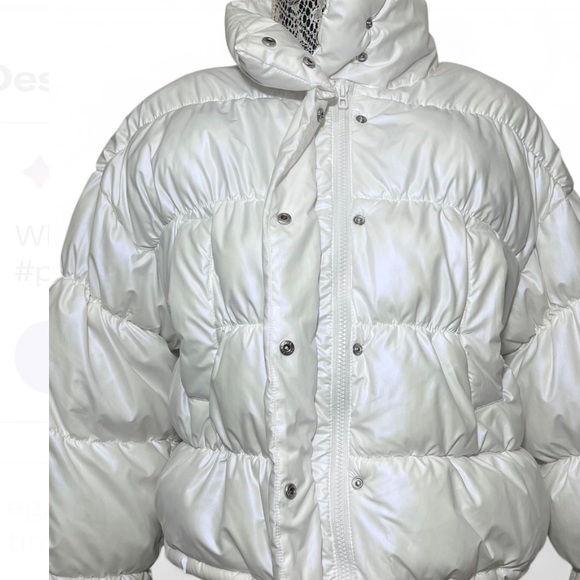 H&M | Jackets & Coats | Hm Divided Chic White Pearl Puffer Jacket ...
